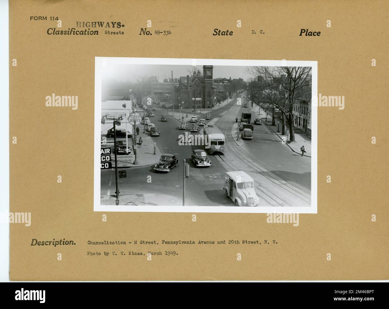 Channelization - M Street, Pennsylvania and 20th. Original caption ...