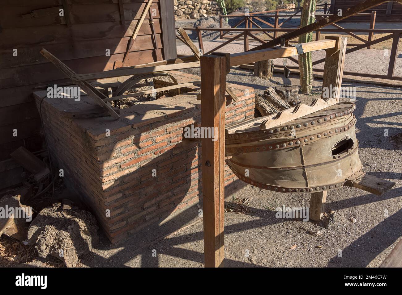 View of a typical traditional blacksmith's shop, a site for forging ...