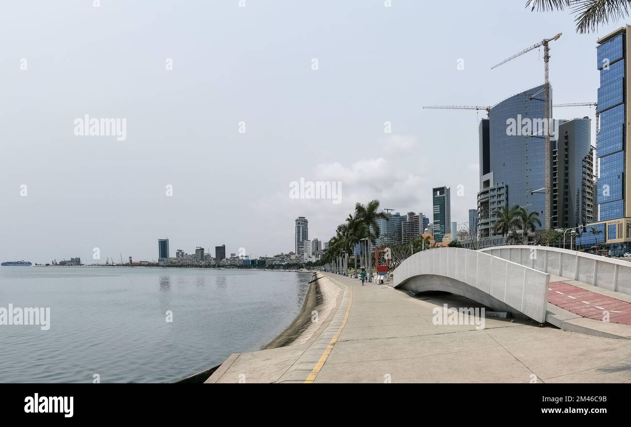 Luanda Angola - 10 09 2022: View at the pedestrian walkway on the ...