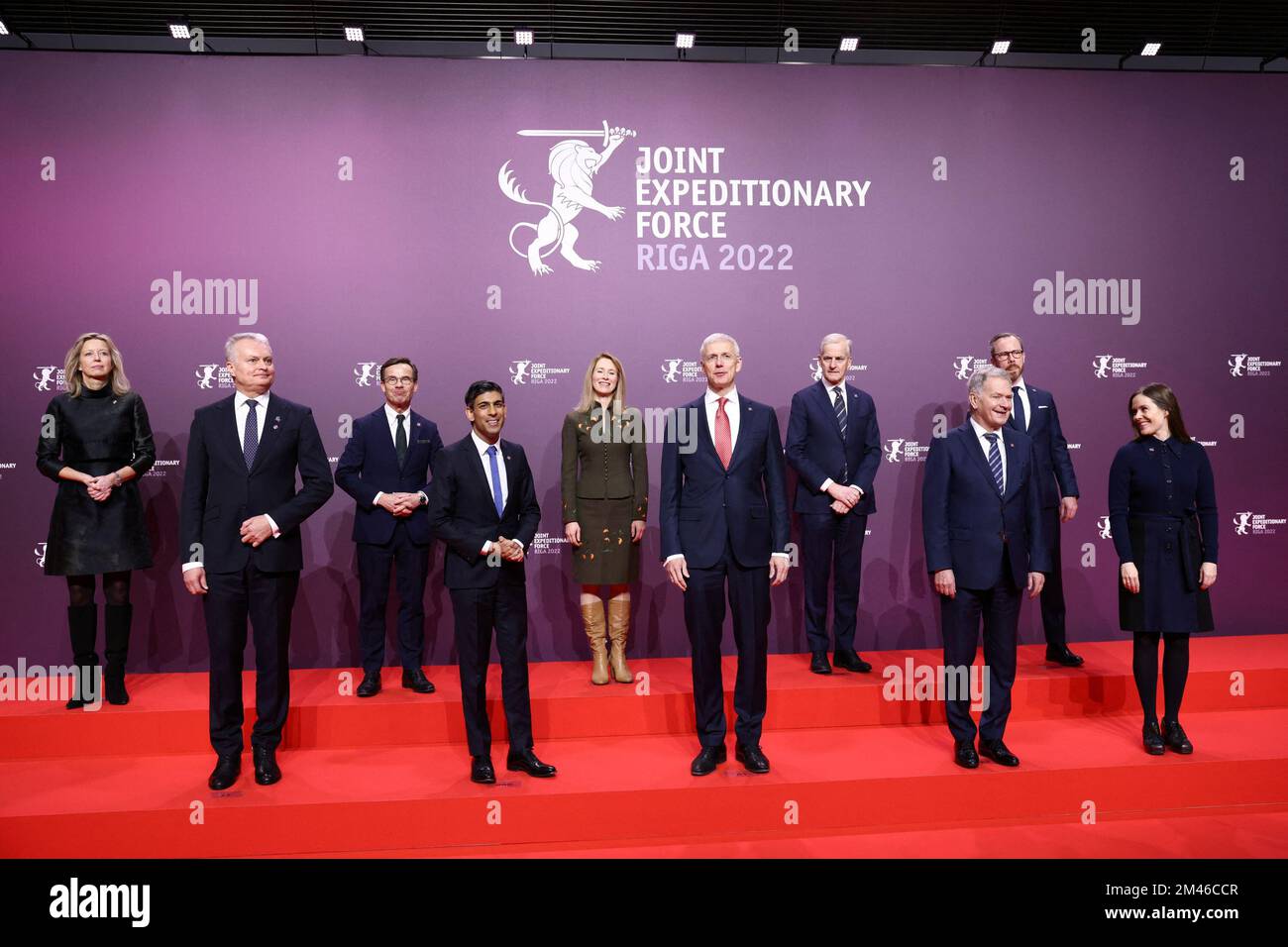 Prime Minister Rishi Sunak (fourth left) poses for a family photo at ...
