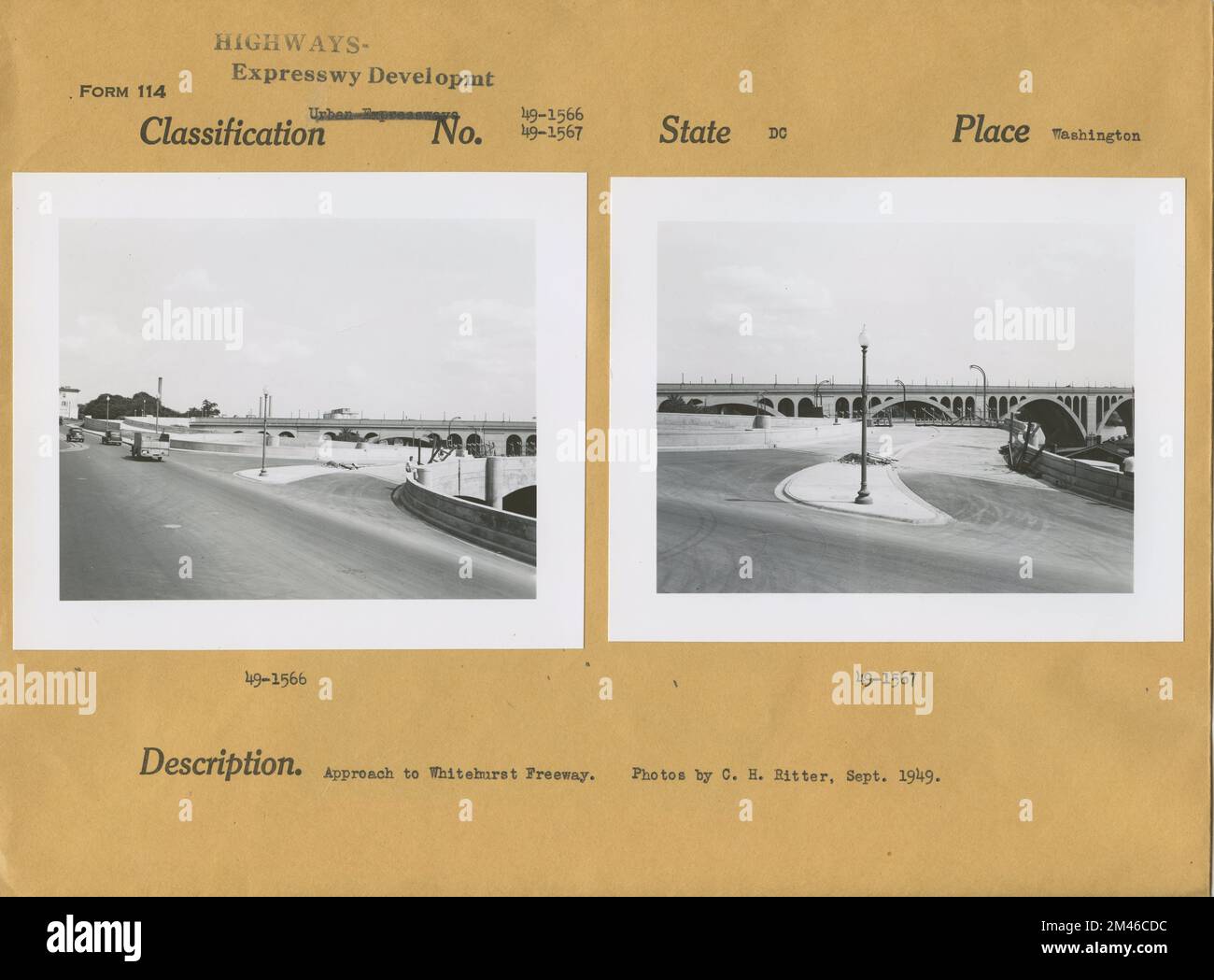 Approach to Whitehurst Freeway. Original caption: Approach to ...