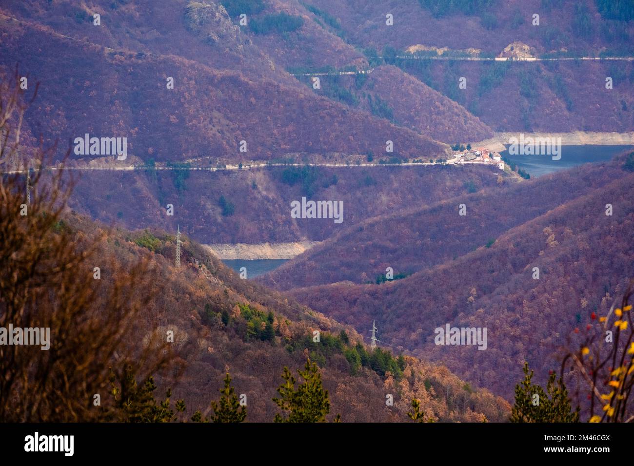 Amazing view of Magnificent autumn carpet in The Rhodope mountains ...