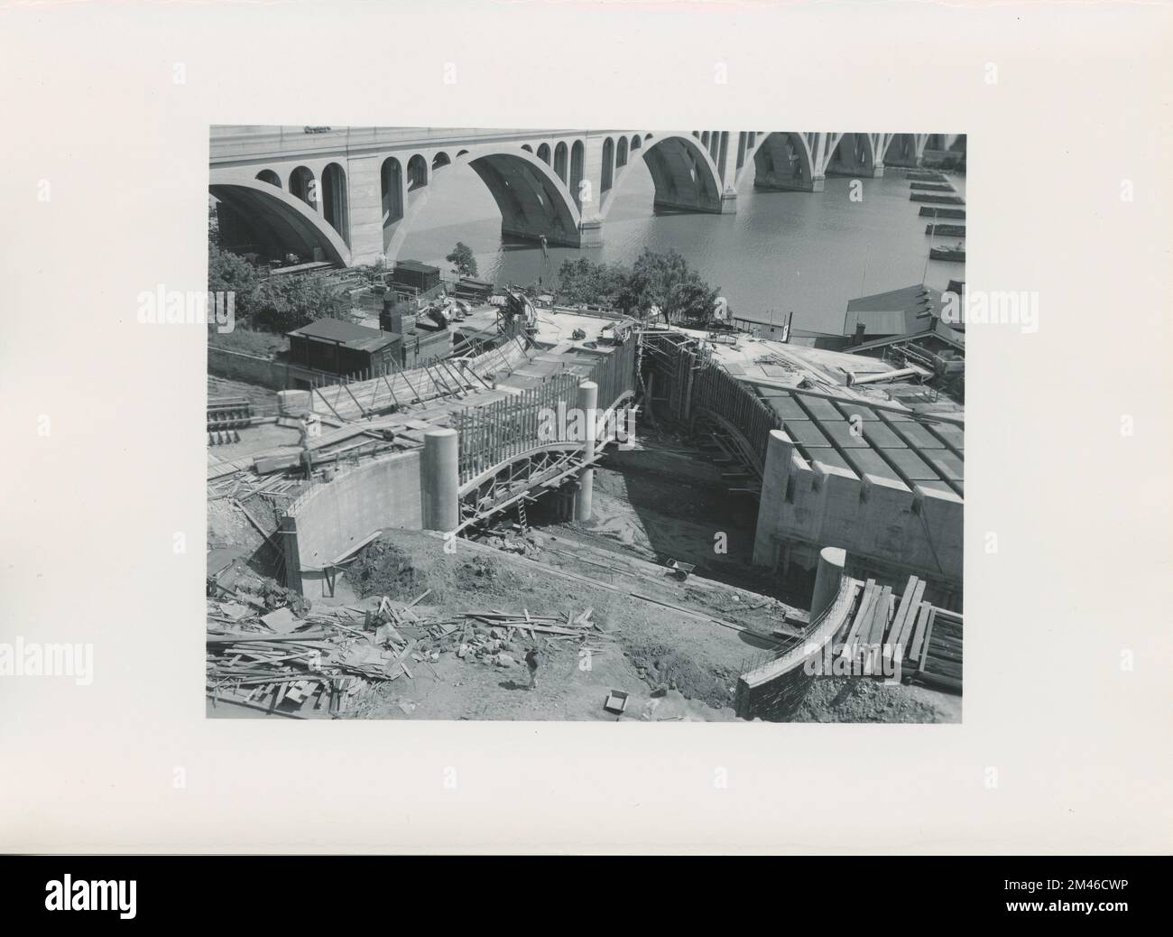 Construction Work on Key Bridge. Original caption: Construction work on ...