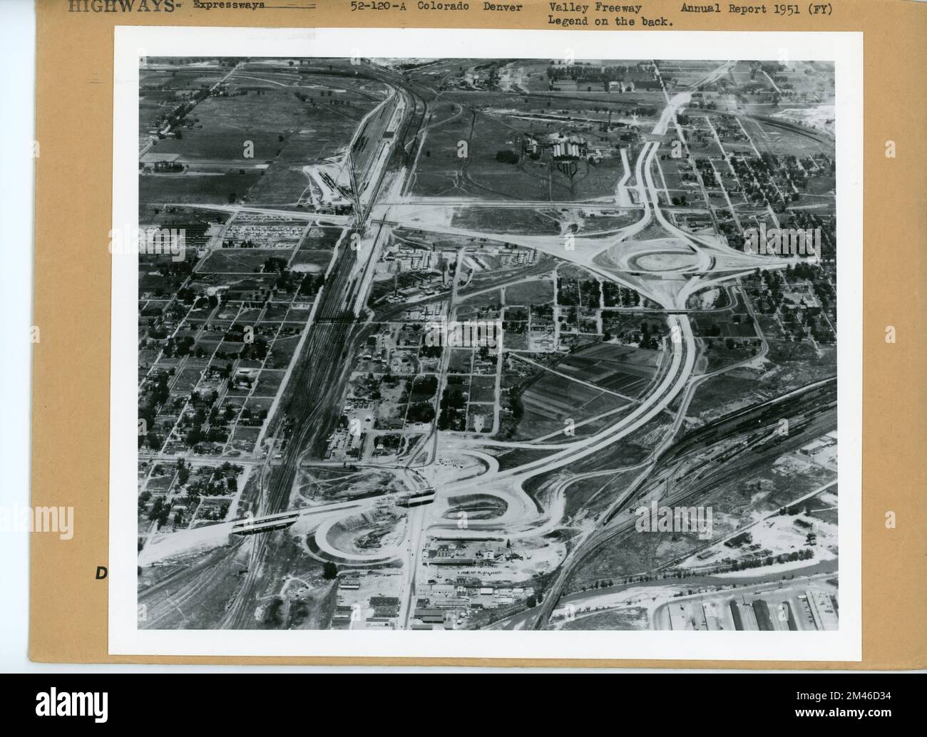 Valley Freeway. Original caption: Valley Freeway: a four lane divided ...