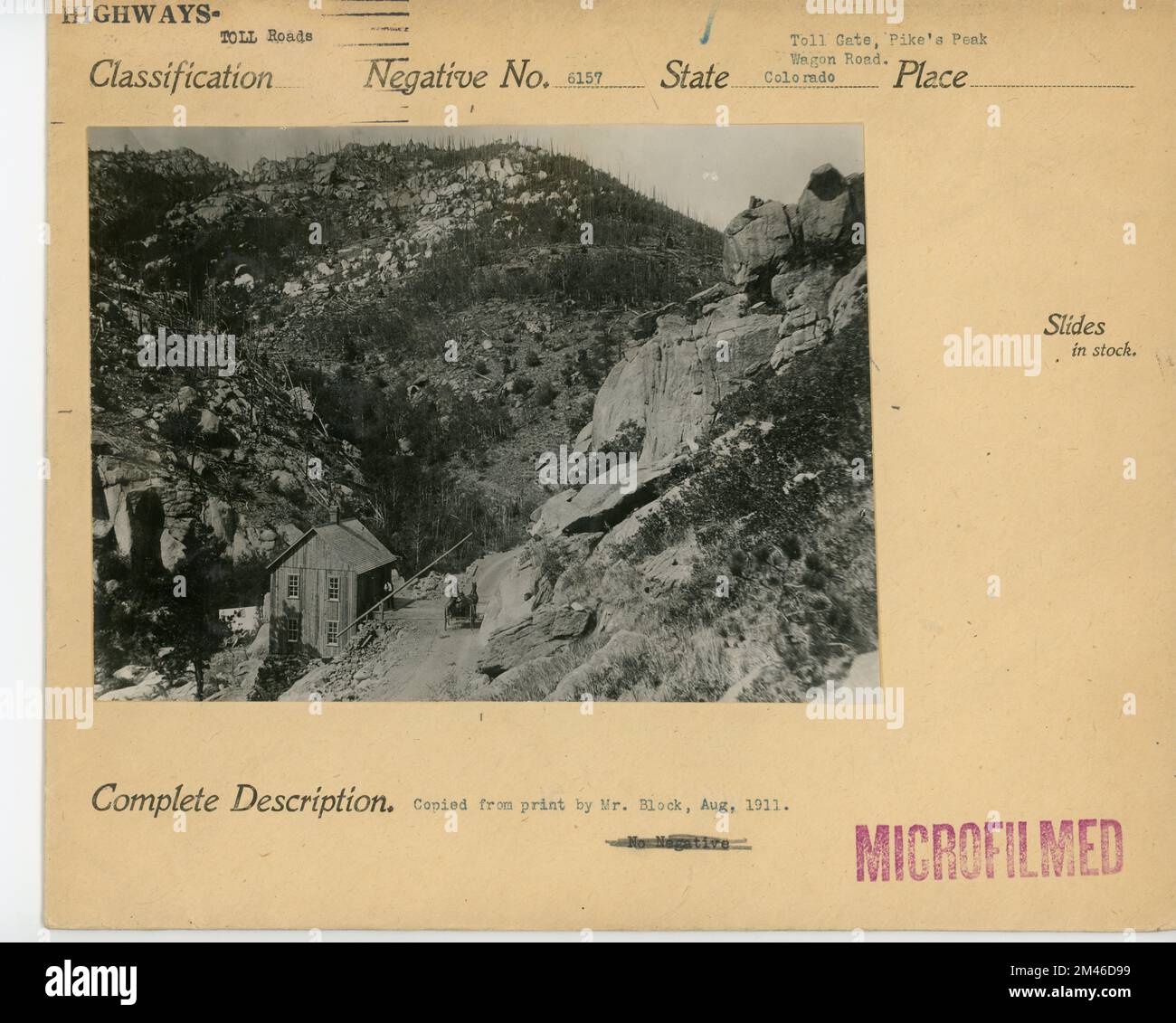 The Toll Gate, Pikes Peak. Original caption: The Toll Gate, Pikes Peak ...