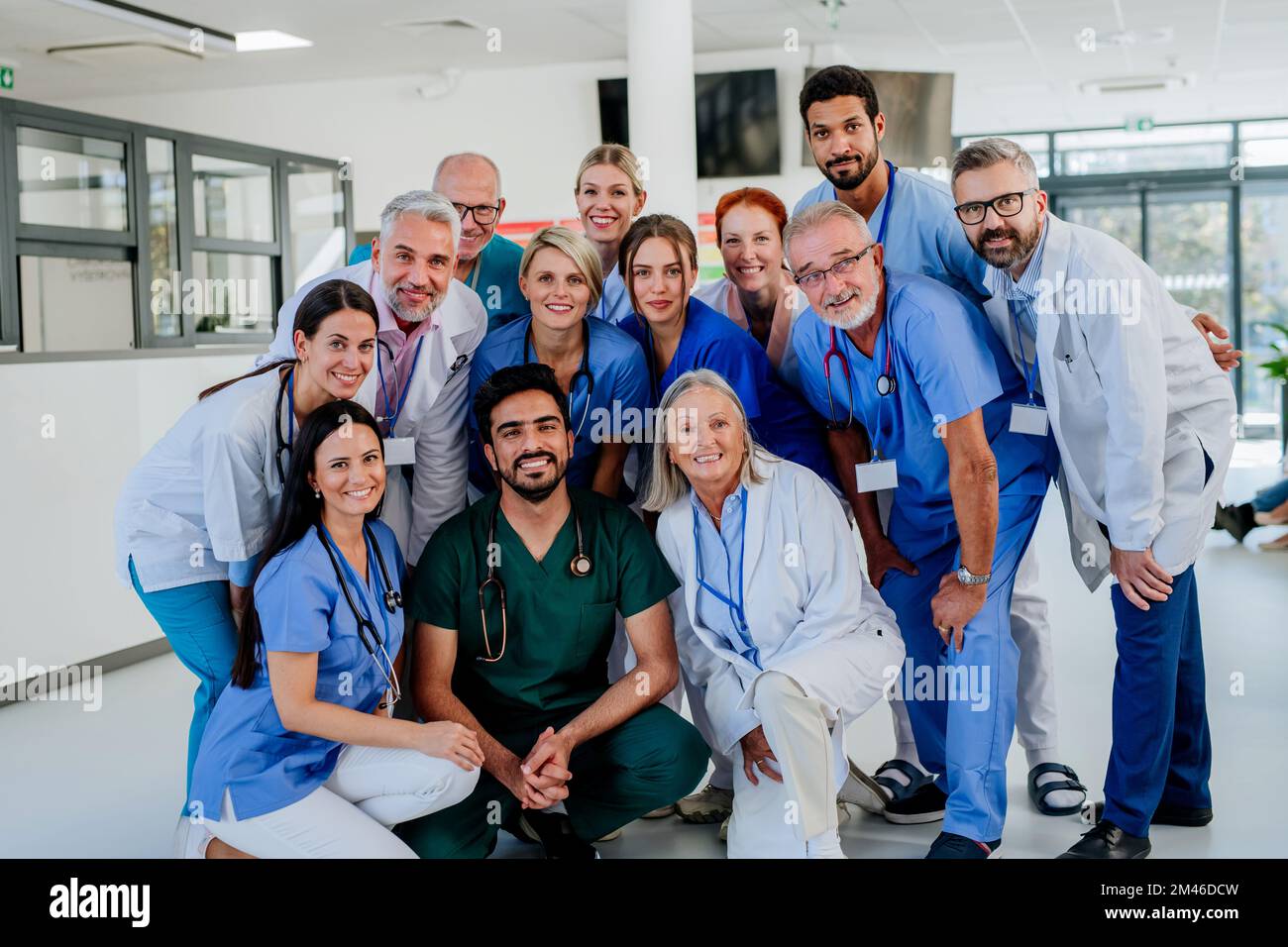 Group happy multiracial doctors hi-res stock photography and images - Alamy