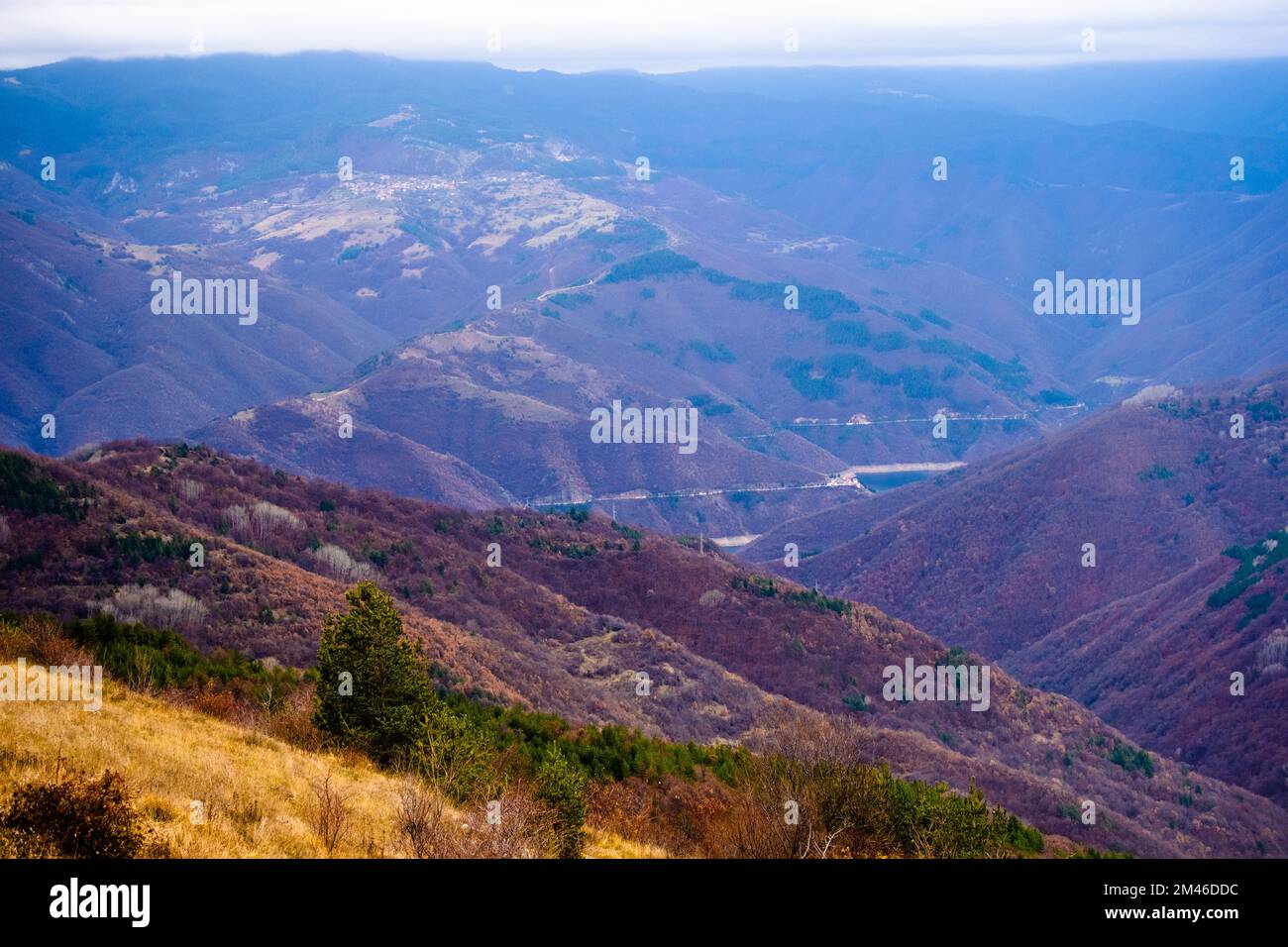 Amazing view of Magnificent autumn carpet in The Rhodope mountains ...