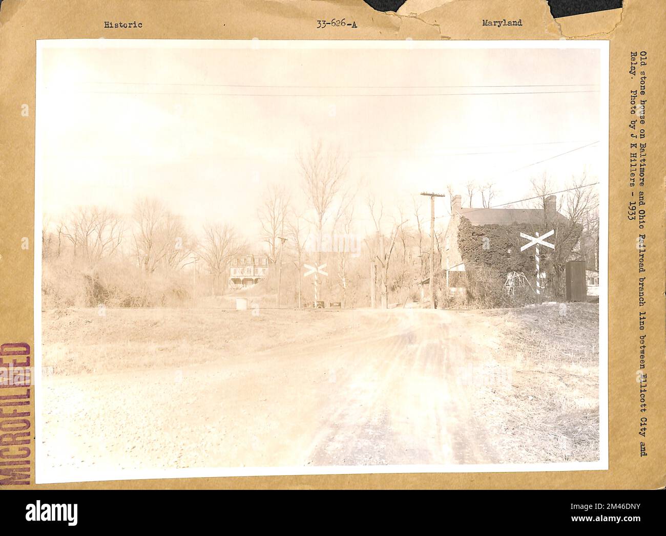 Old Stone House on Baltimore and Ohio Railroad Branch Line. Original ...
