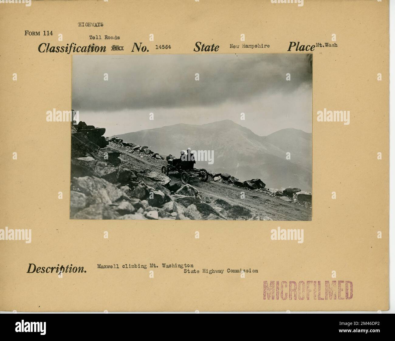 Maxwell climbing Mt. Washington. Original caption: State Highway ...