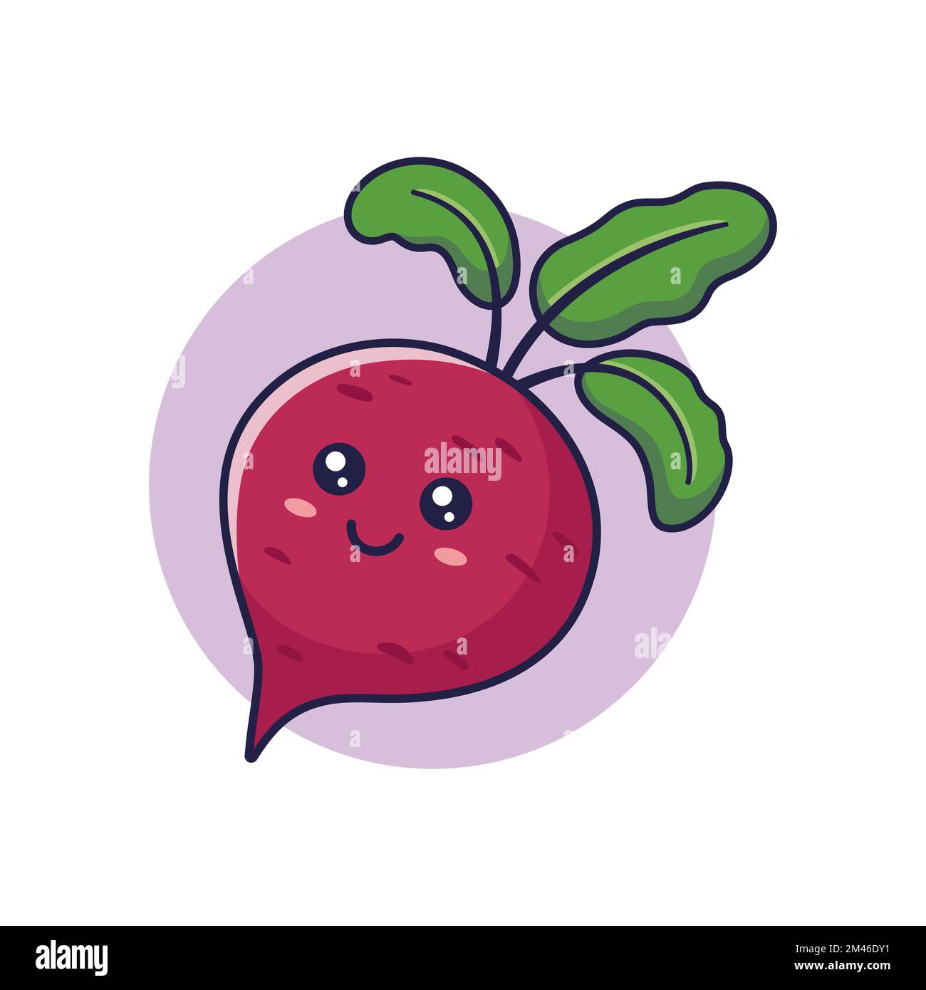 Cute Kawaii beet root cartoon icon illustration. Food vegitable flat ...