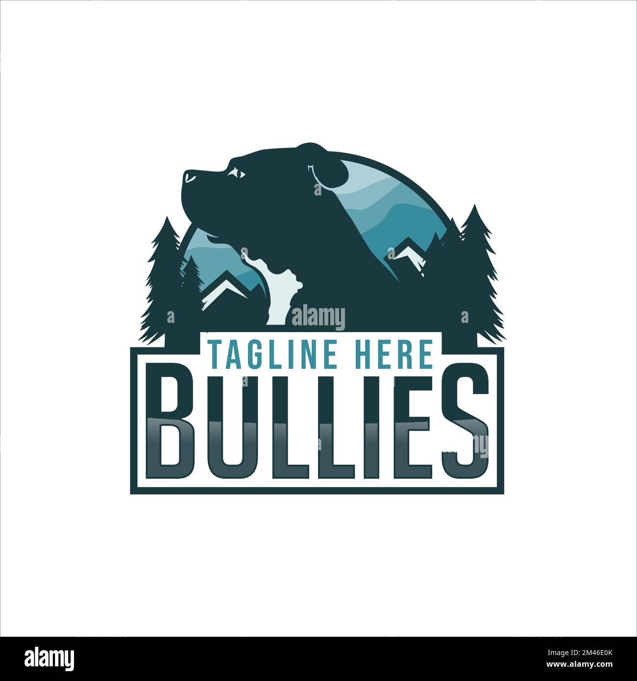 Pit Bull dog logo emblem design template. Vector illustration Stock ...