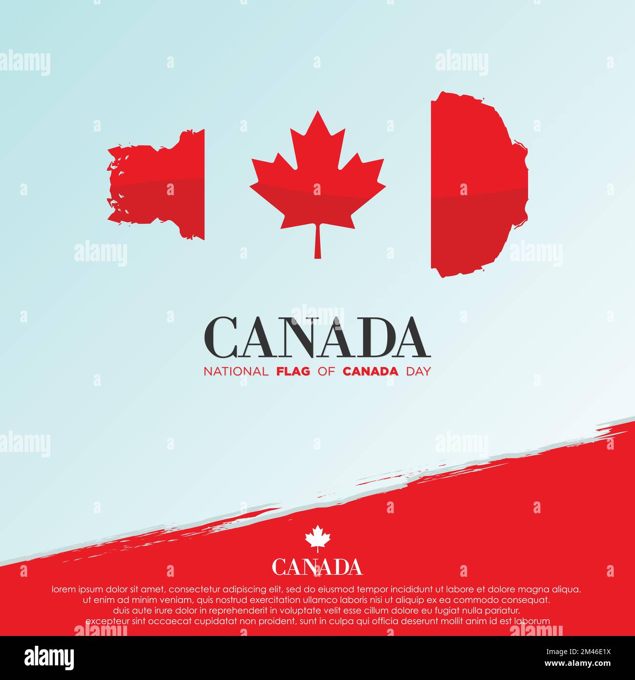 National Flag of Canada Day design template with abstract flag of ...