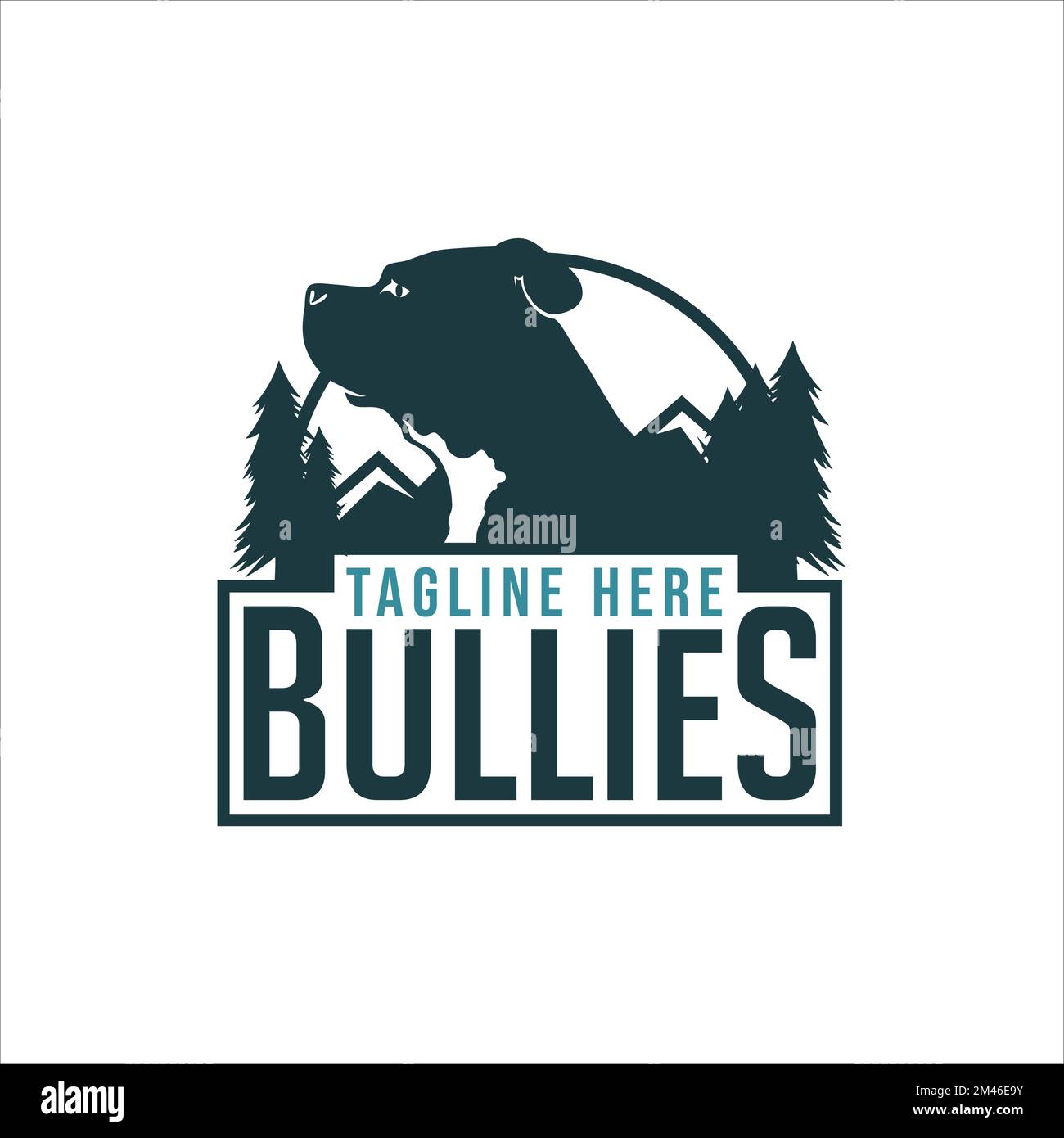 Outdoor logo Dog emblem design template. Vector illustration Stock ...