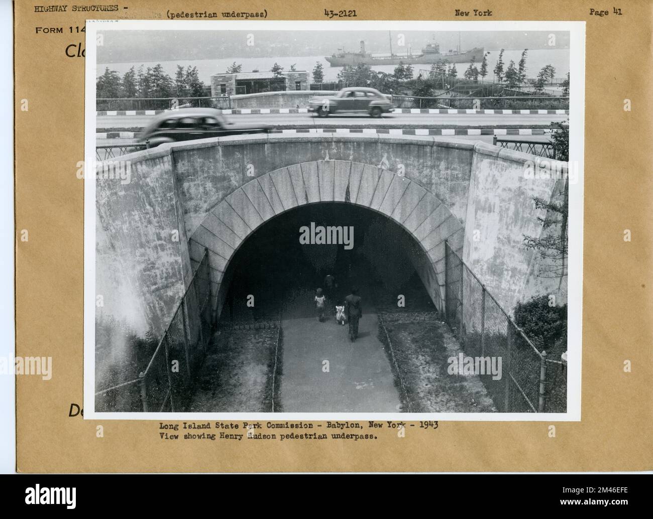 Pedestrian Underpass in New York. Original caption: Long Island State ...