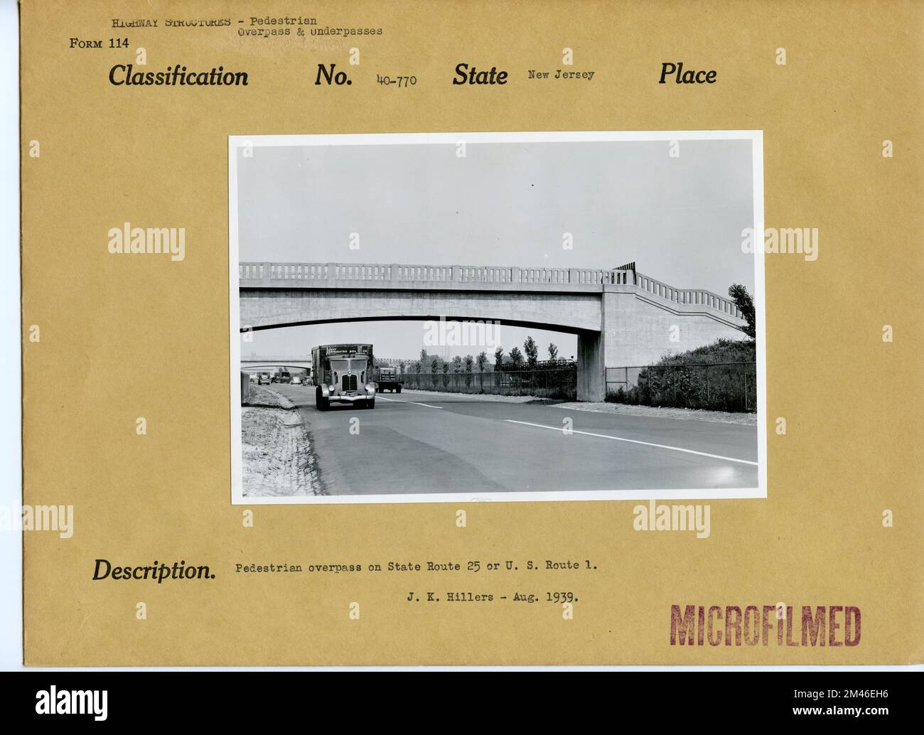 Pedestrian Overpass in New Jersey. Original caption: Pedestrian ...