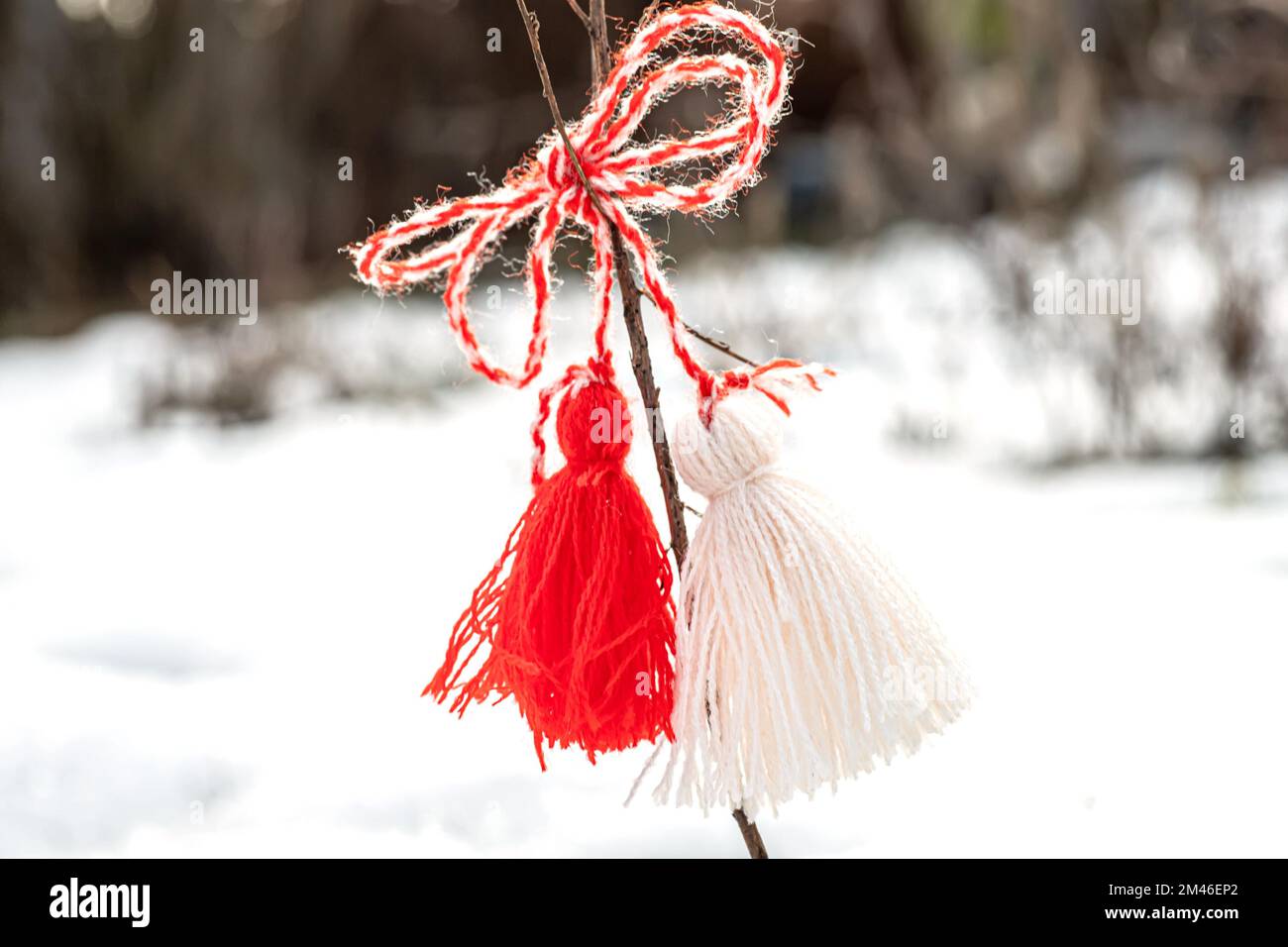 Spring. Symbol of the beginning of spring in Romania and Bulgaria - red ...