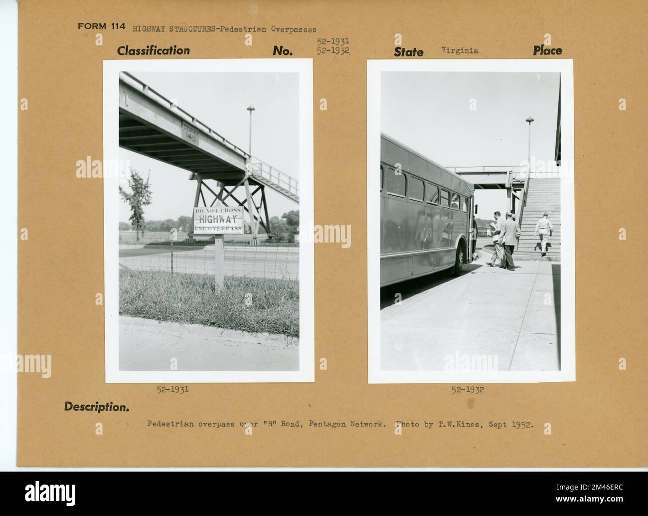 Pedestrian Overpass in Virginia. Original caption: Pedestrian overpass ...