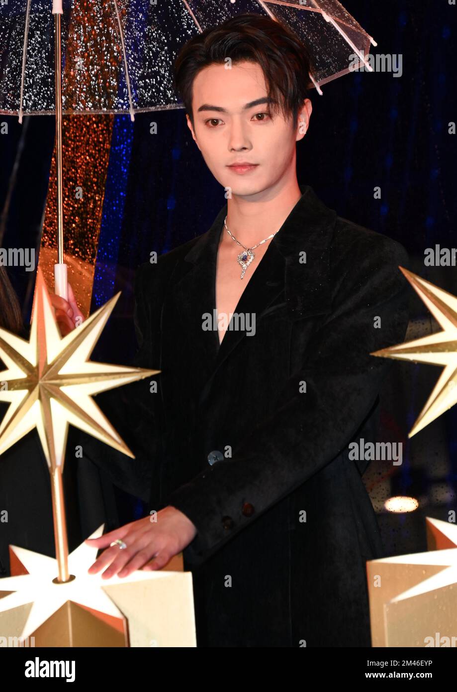 Chinese actor and model Xu Kai attended a Bvlgari activity in Shanghai ...