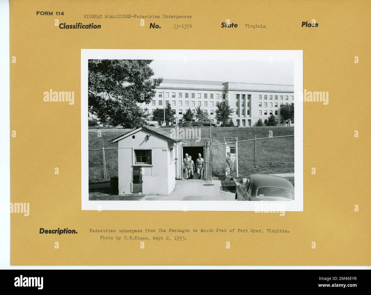 Pedestrian Underpass at Pentagon. Original caption: Pedestrian ...