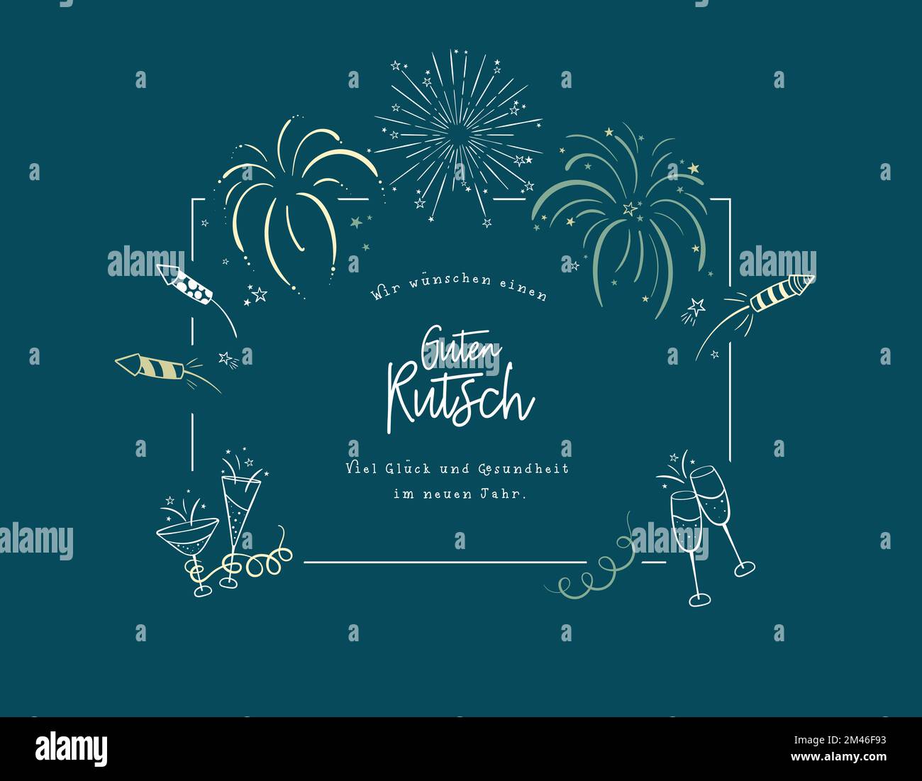 New years postcard template Stock Vector Images - Alamy