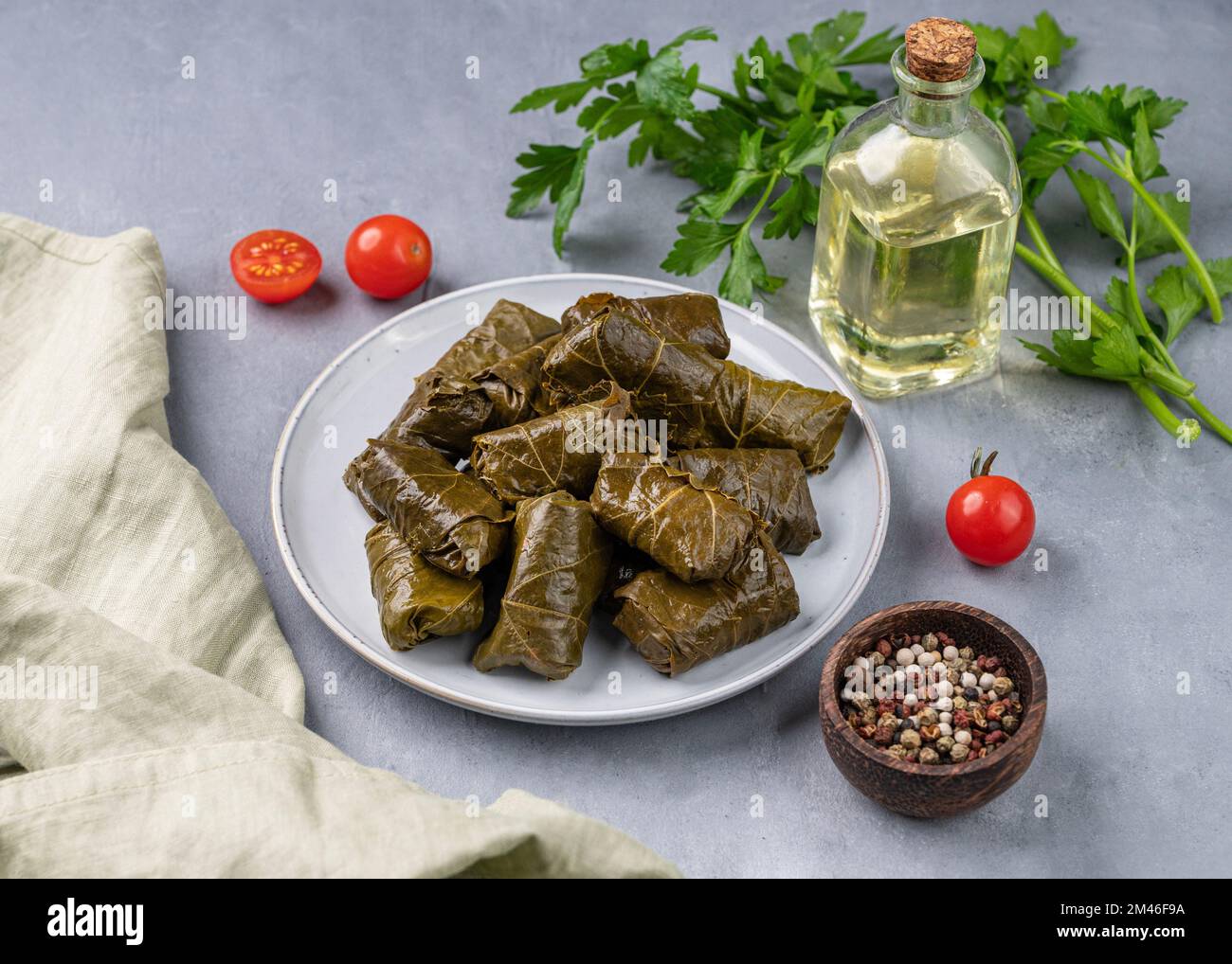Grape leaves with filling hi-res stock photography and images - Alamy