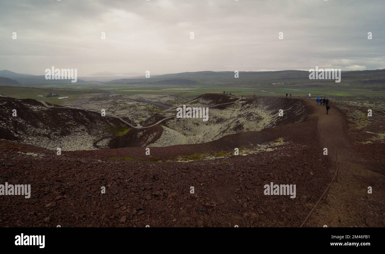 People on Laugavegur route landscape photo Stock Photo - Alamy
