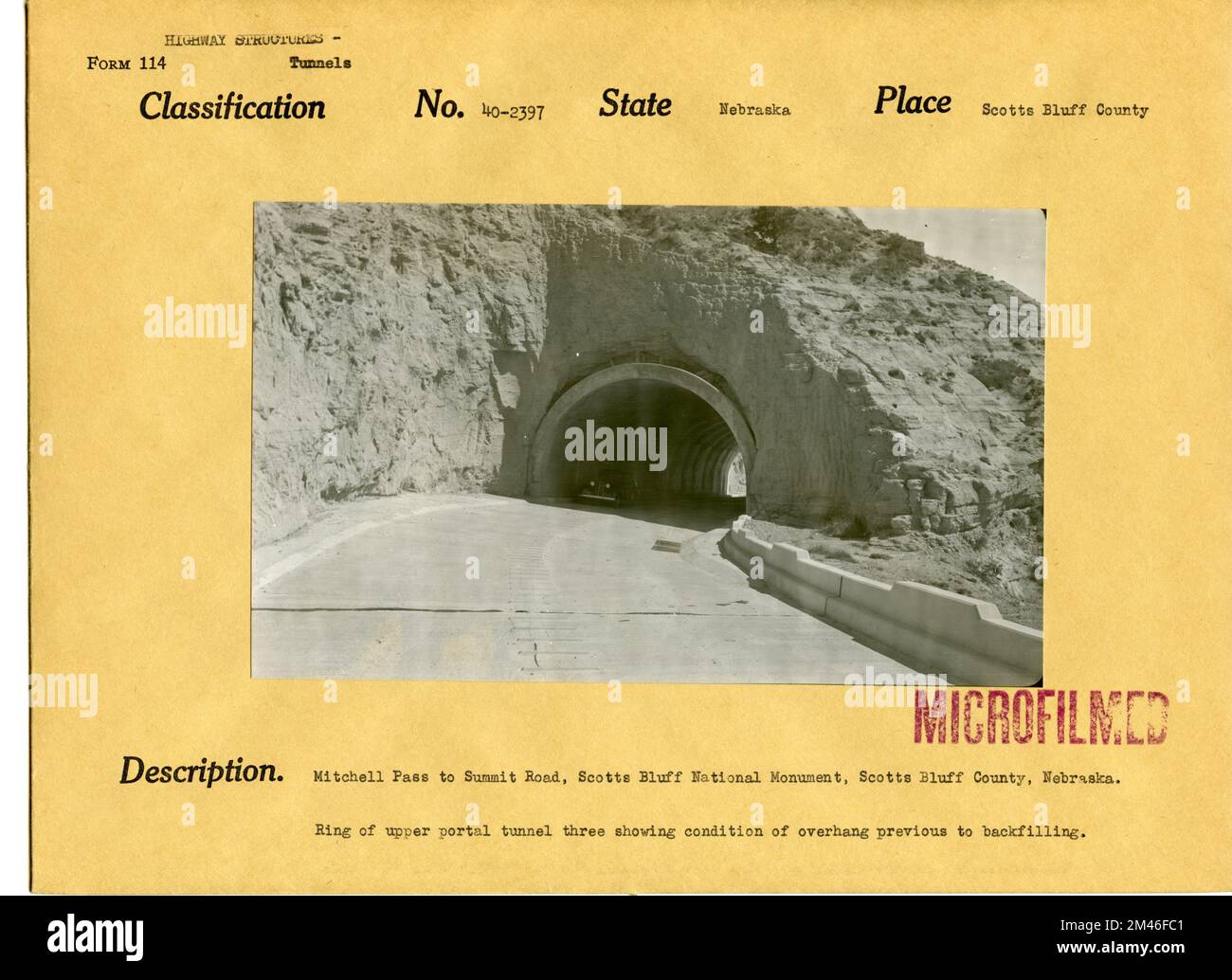 Mitchell Pass to Summit Road, Scotts Bluff National Monument. Original ...