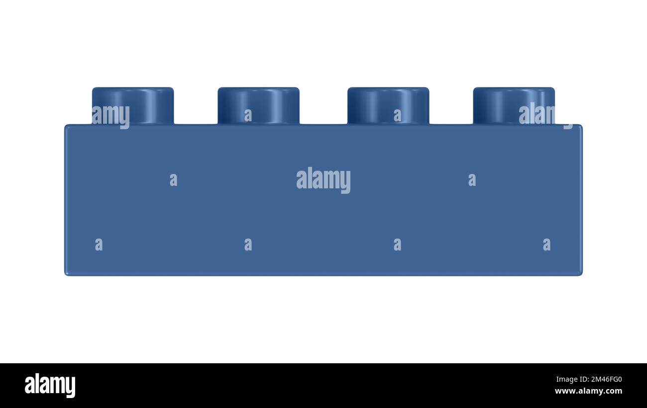 Cobalt Blue Lego Block Isolated on a White Background. Close Up View of ...