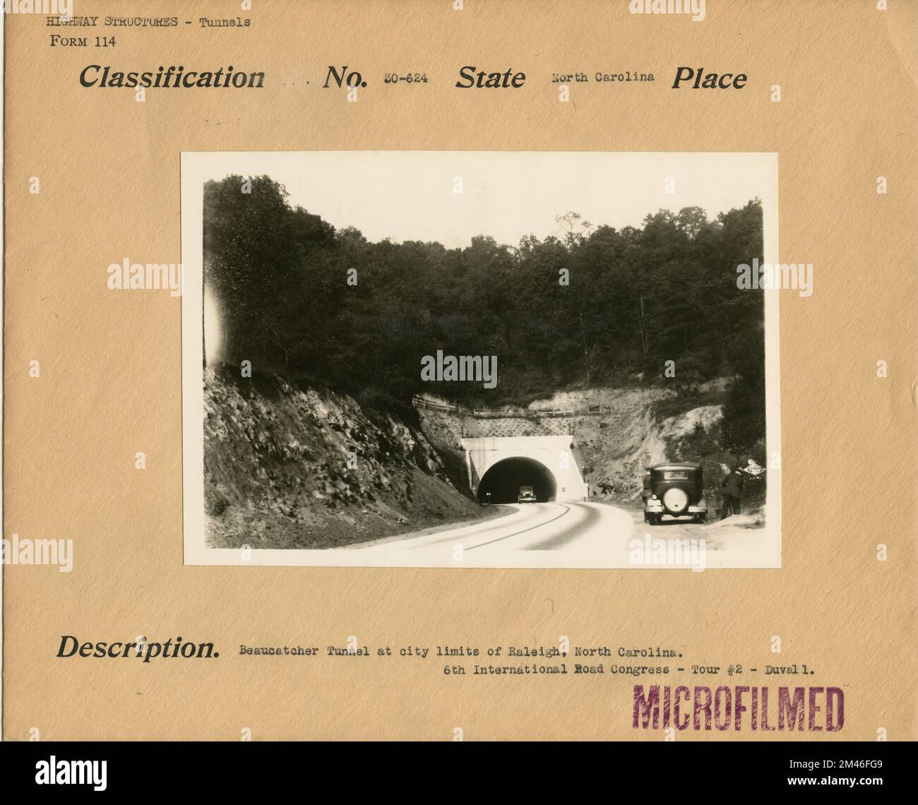 Beaucatcher Tunnel. Original caption: Beaucatcher Tunnel at city limits ...