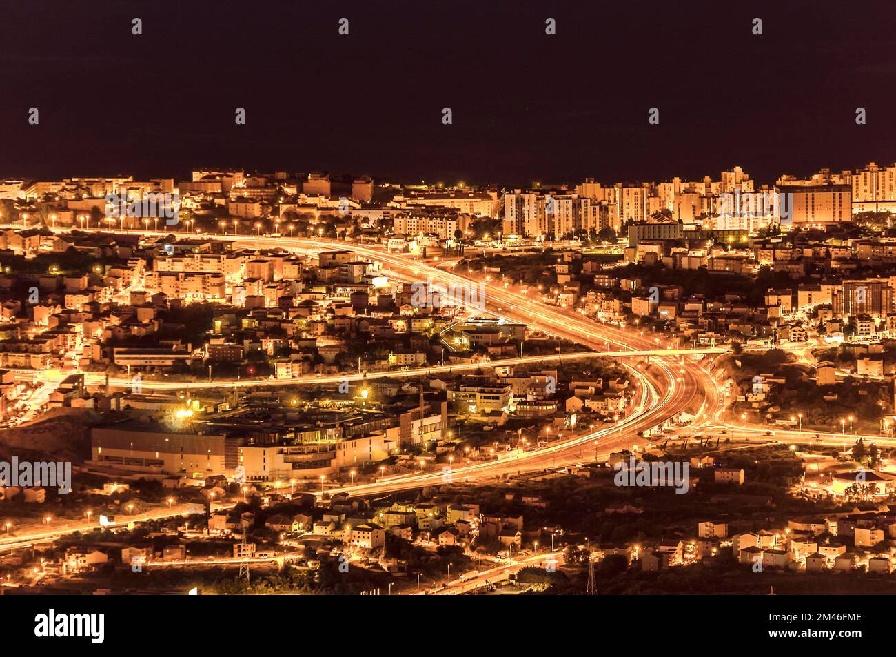 City lights panorama hi-res stock photography and images - Alamy