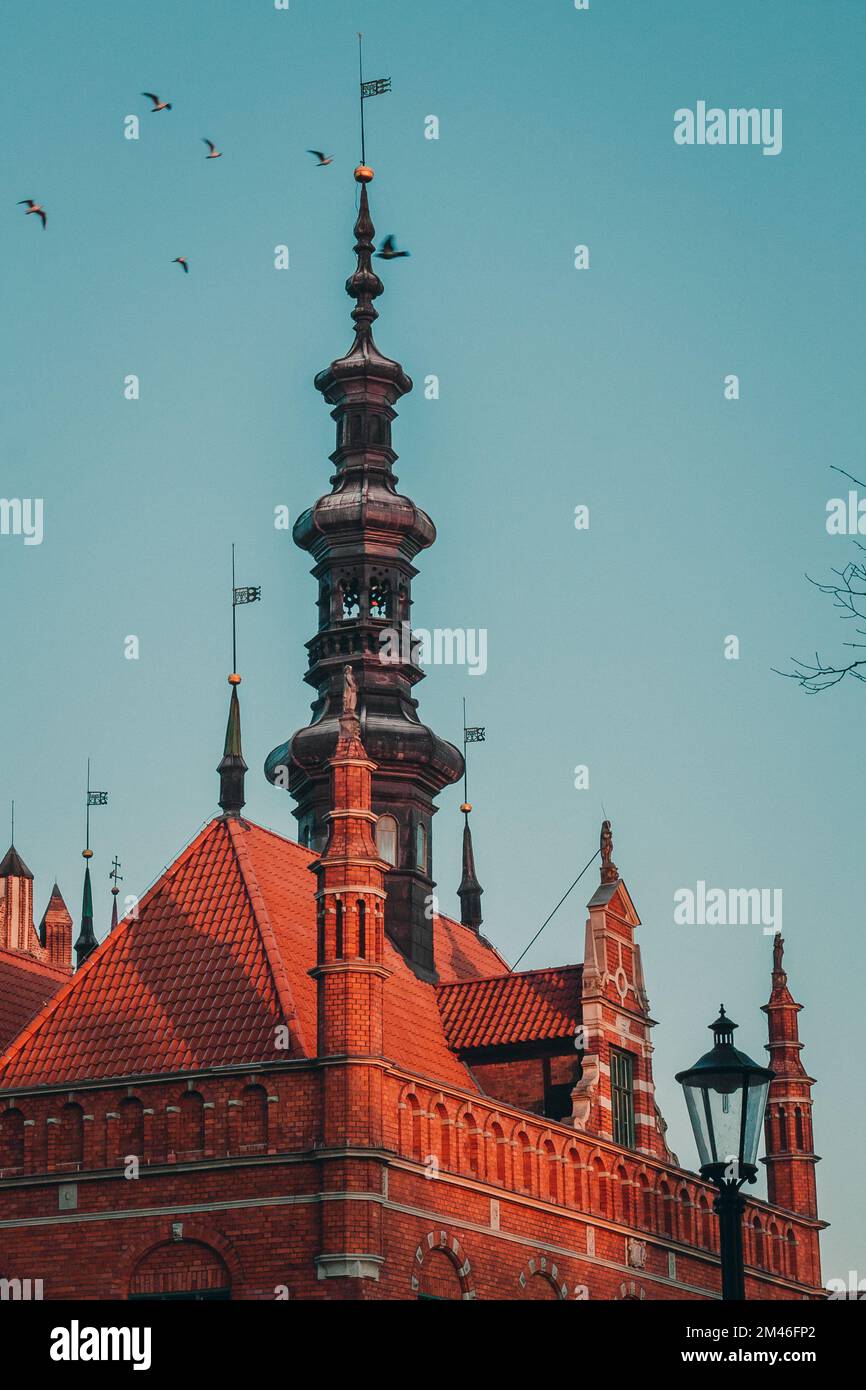 Ancient church with spires cityscape photo Stock Photo - Alamy
