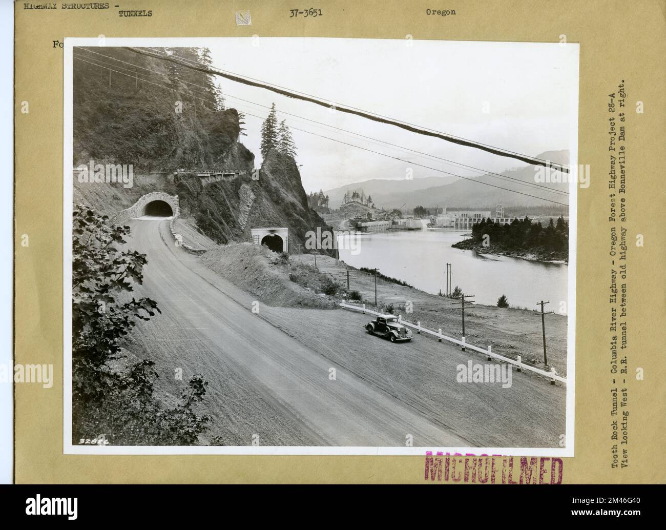 Tooth Rock Tunnel. Original caption: Tooth Rock Tunnel- Columbia River ...