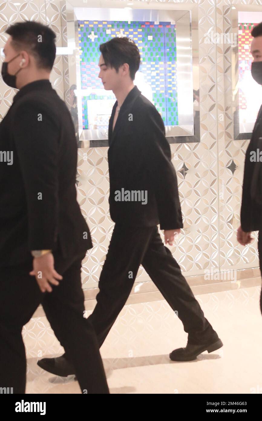 Chinese actor and model Xu Kai attended a Bvlgari activity in Shanghai ...