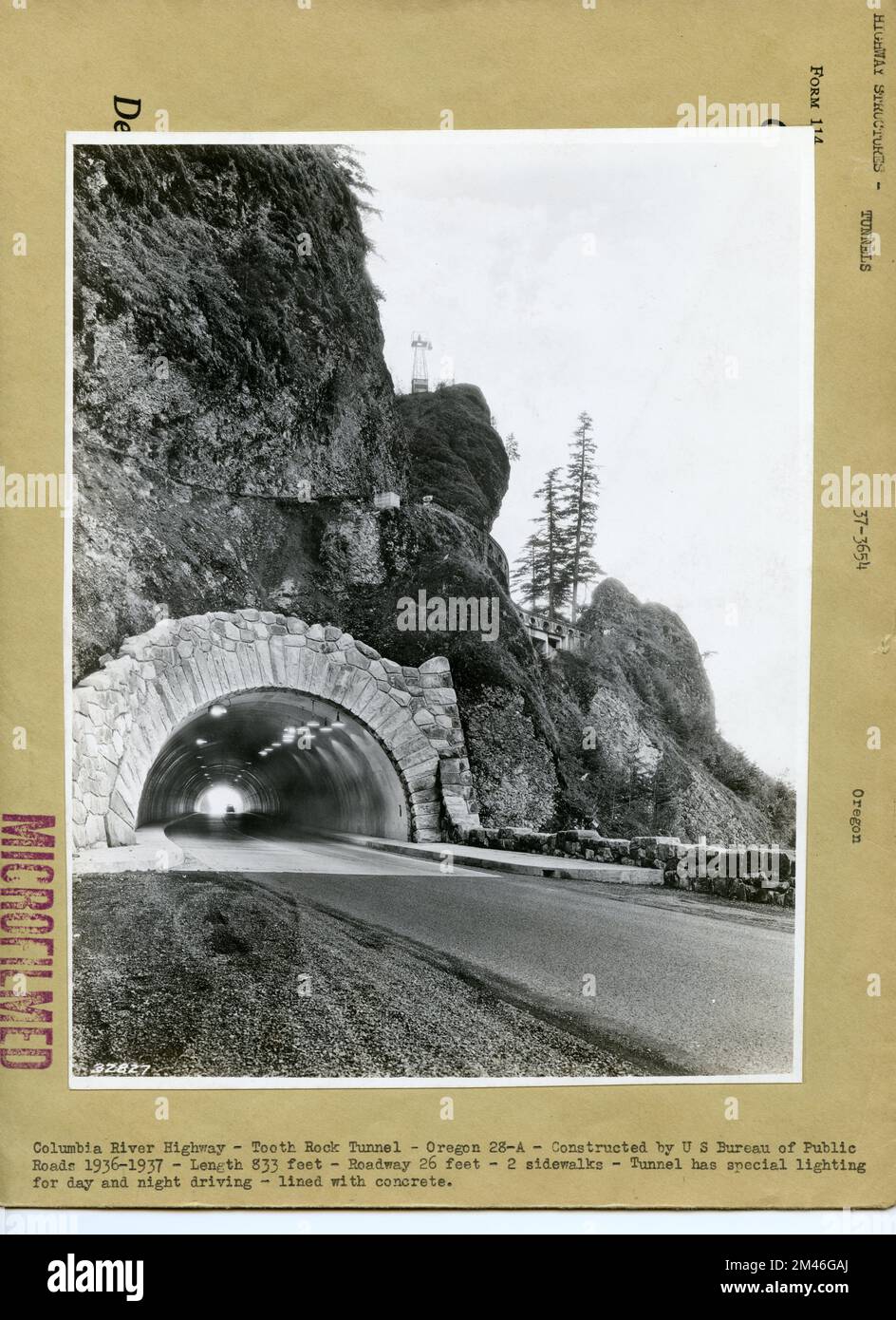 Tooth Rock Tunnel. Original caption: Columbia River Highway - Tooth ...