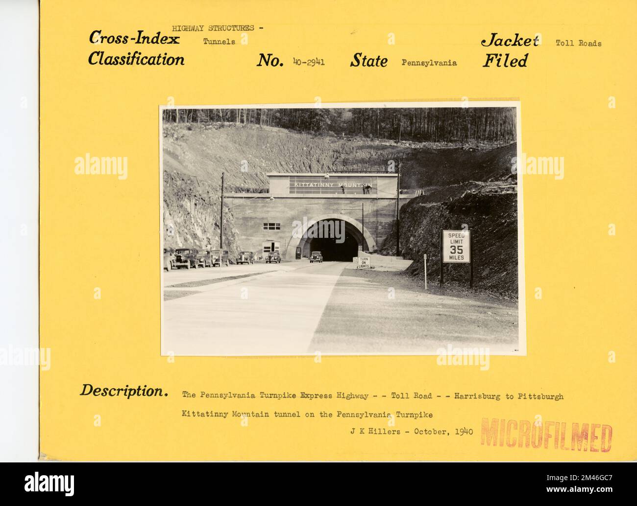 Kittatinny Mountain tunnel on Pennsylvania Turnpike. Original caption ...