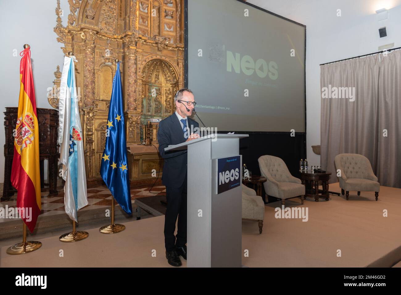 santiago, spain, november 29, 2022: presentation by former minister ...