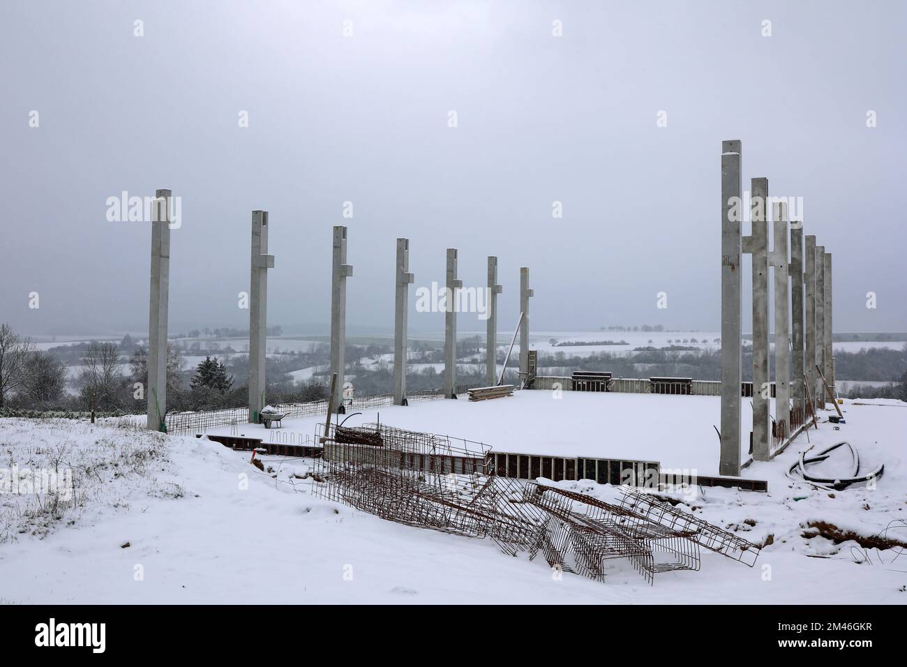 Steel reinforcement piles reinforced concrete hi-res stock photography ...