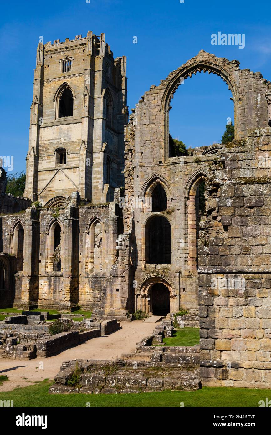 Rievaulx Abbey church ruins. North Yorkshire, England Stock Photo - Alamy