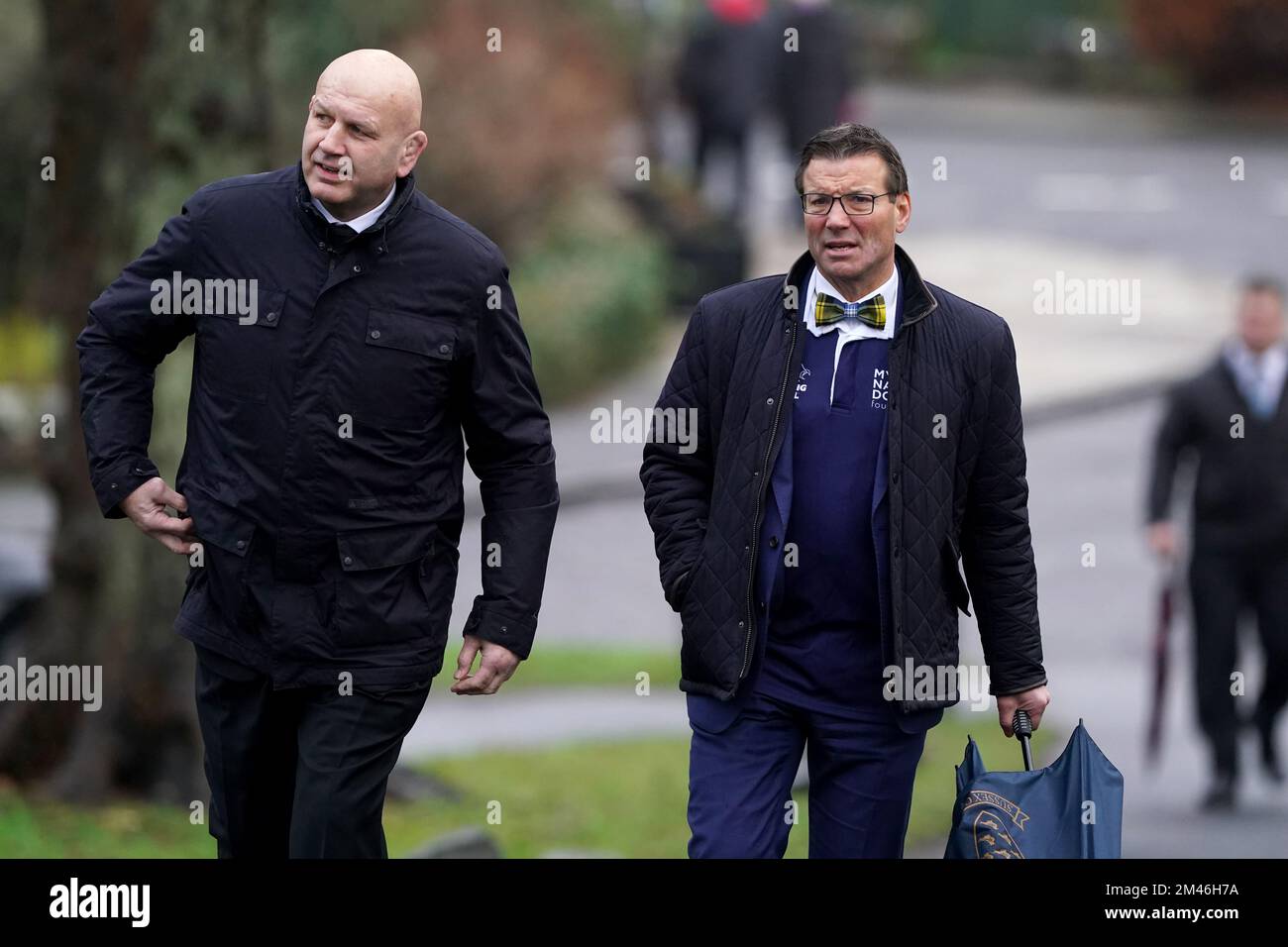 Former rugby union player Rob Andrew (right) at Melrose Parish Church ...