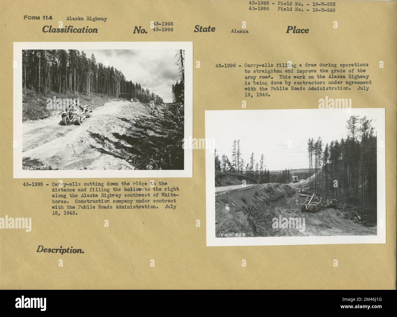 Road construction along alaska highway hi-res stock photography and ...