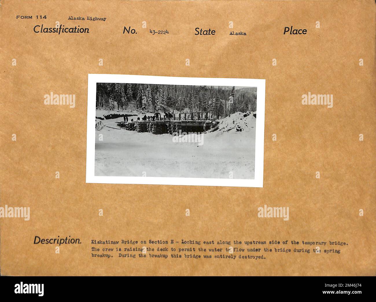 Kiskatinaw Bridge. Original caption: Kiskatinaw Bridge on Section E ...