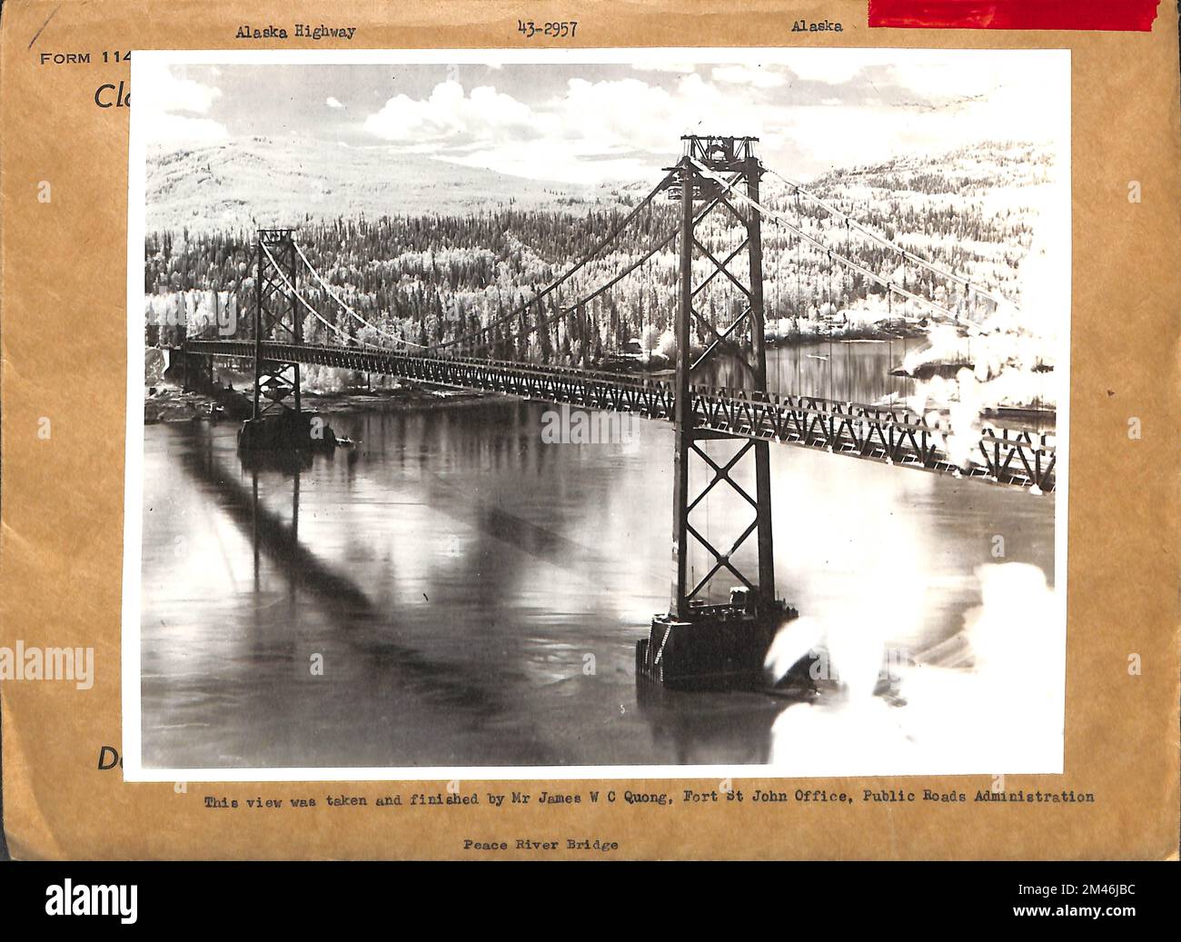 Peace River Bridge. Original caption: This view was taken and finished ...