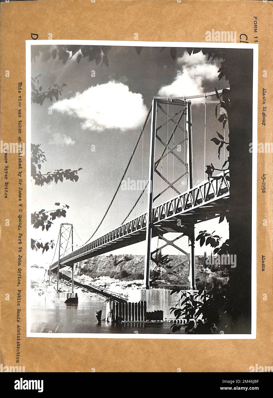Peace River Bridge. Original caption: this view was taken and finished ...
