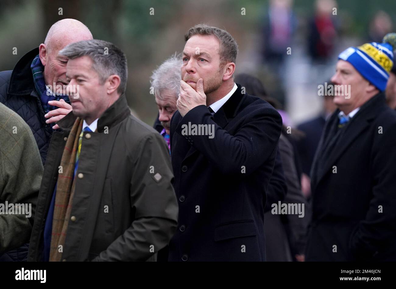 Sir Chris Hoy at Melrose Parish Church before a memorial service for ...
