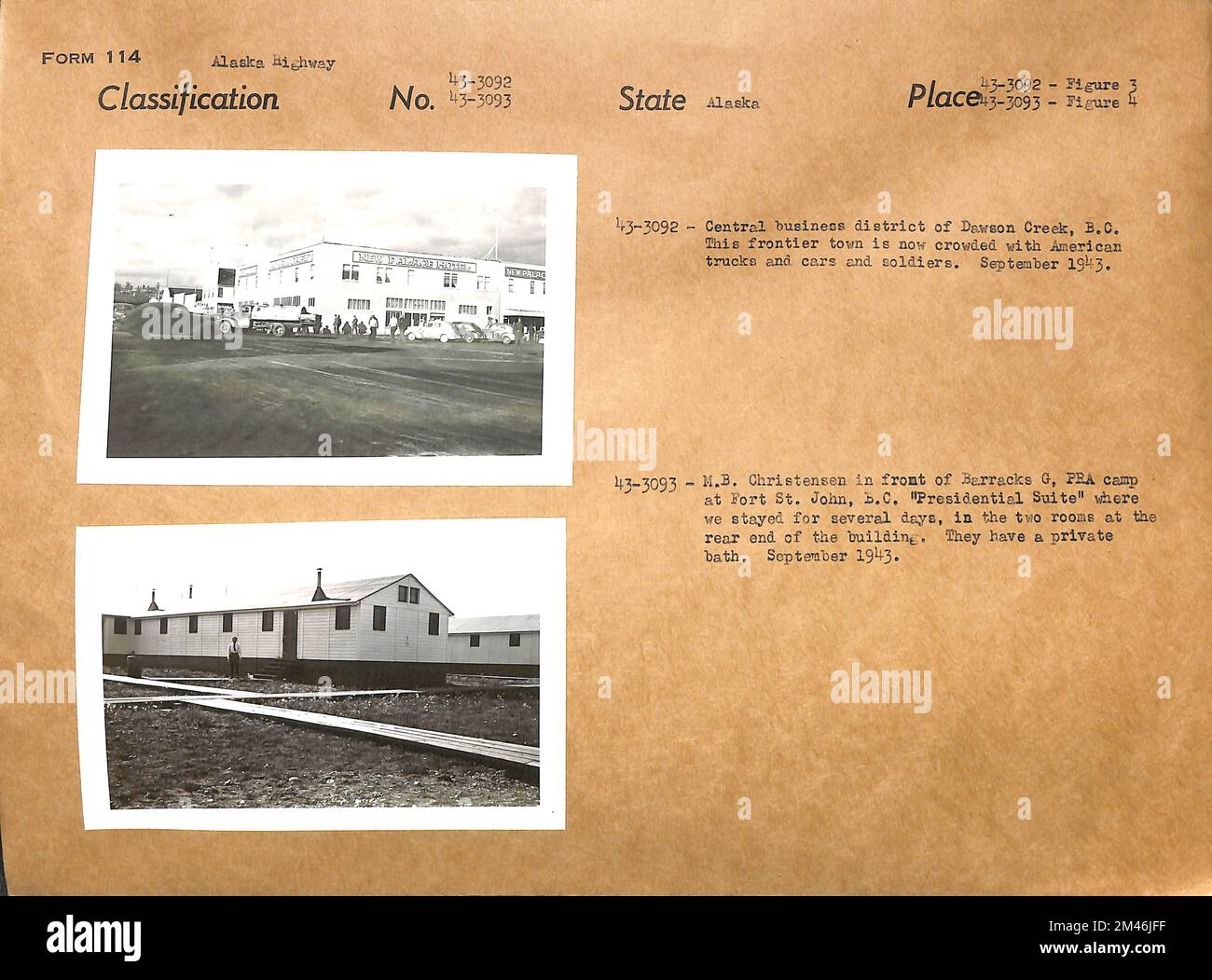 Central business district of Dawson Creek, B.C; M.B. Christensen in ...