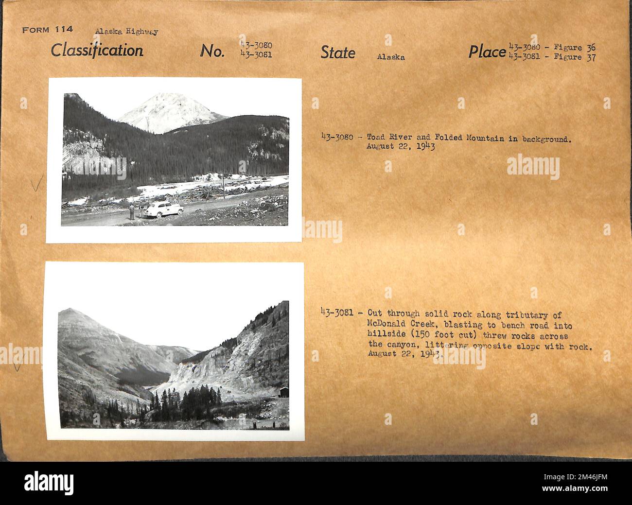 Folded Mountain. Original caption: 43-3080-Toad river and Folded ...