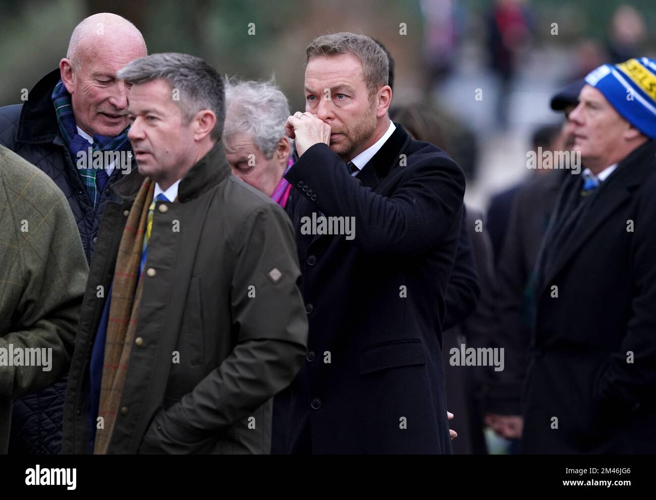 Sir Chris Hoy at Melrose Parish Church before a memorial service for ...