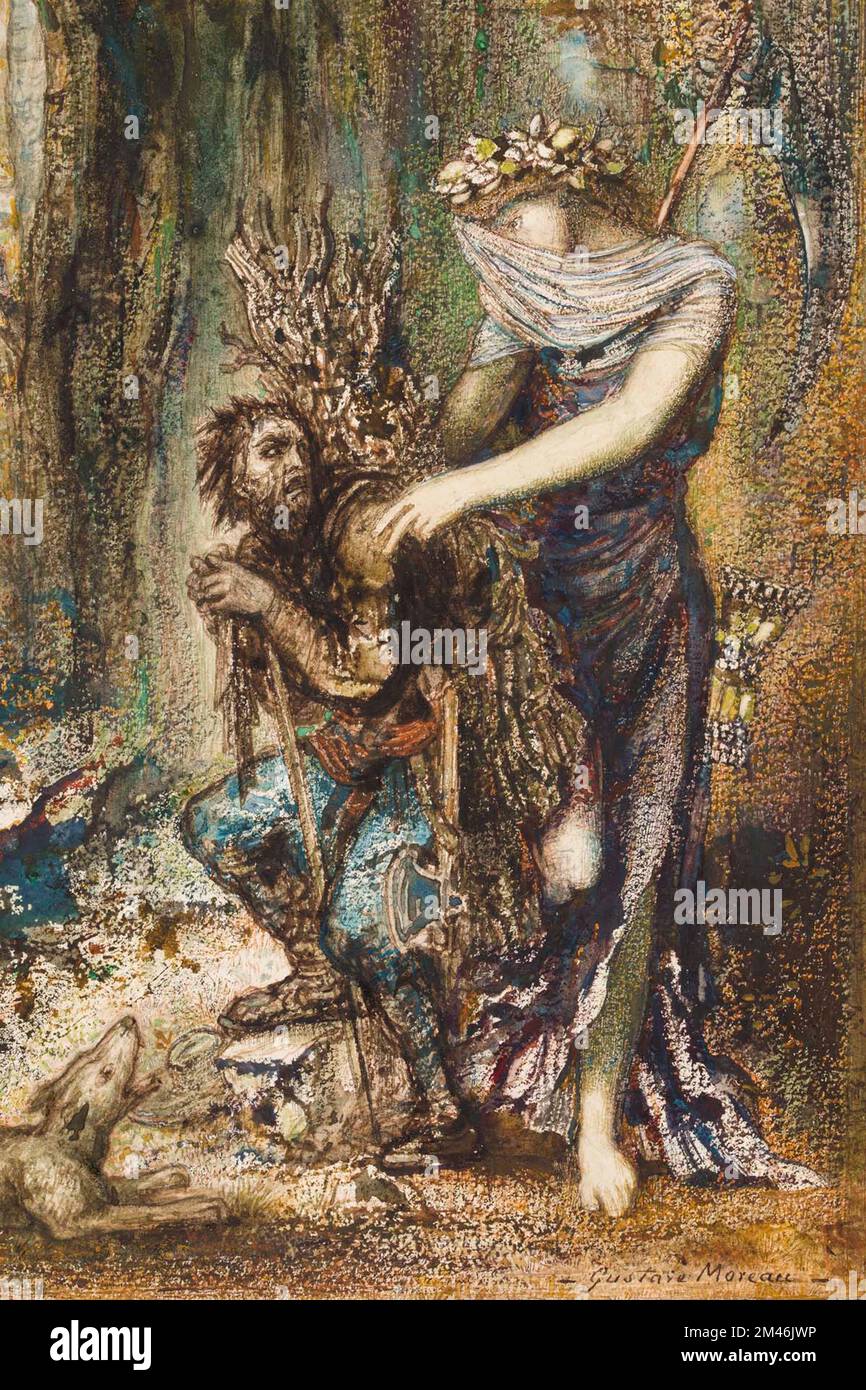 Vintage art by Gustave Moreau painting Stock Photo - Alamy
