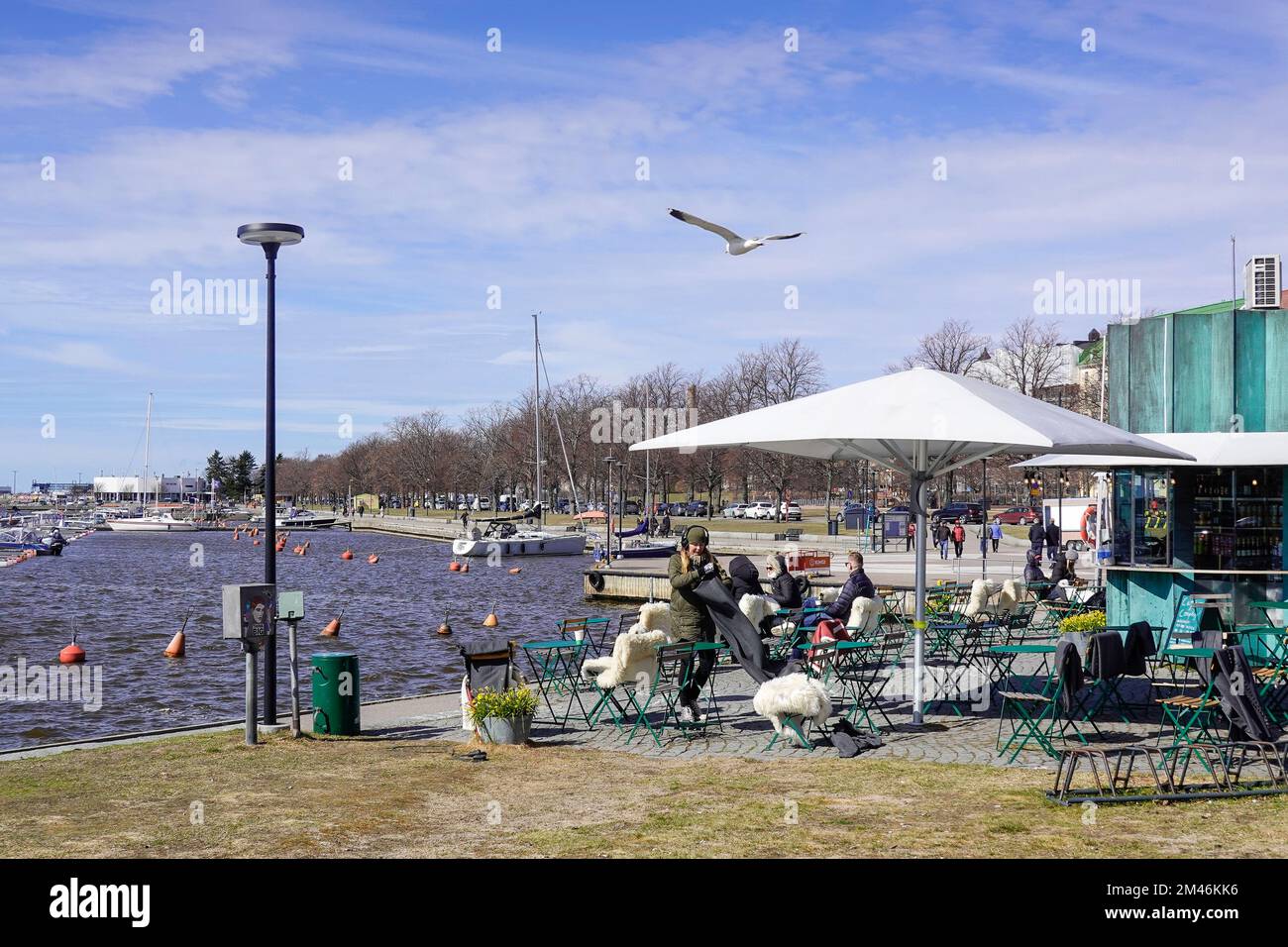 Cafe Compass, Yachthafen, Marina am Kaivopuisto, Helsinki, Finnland ...