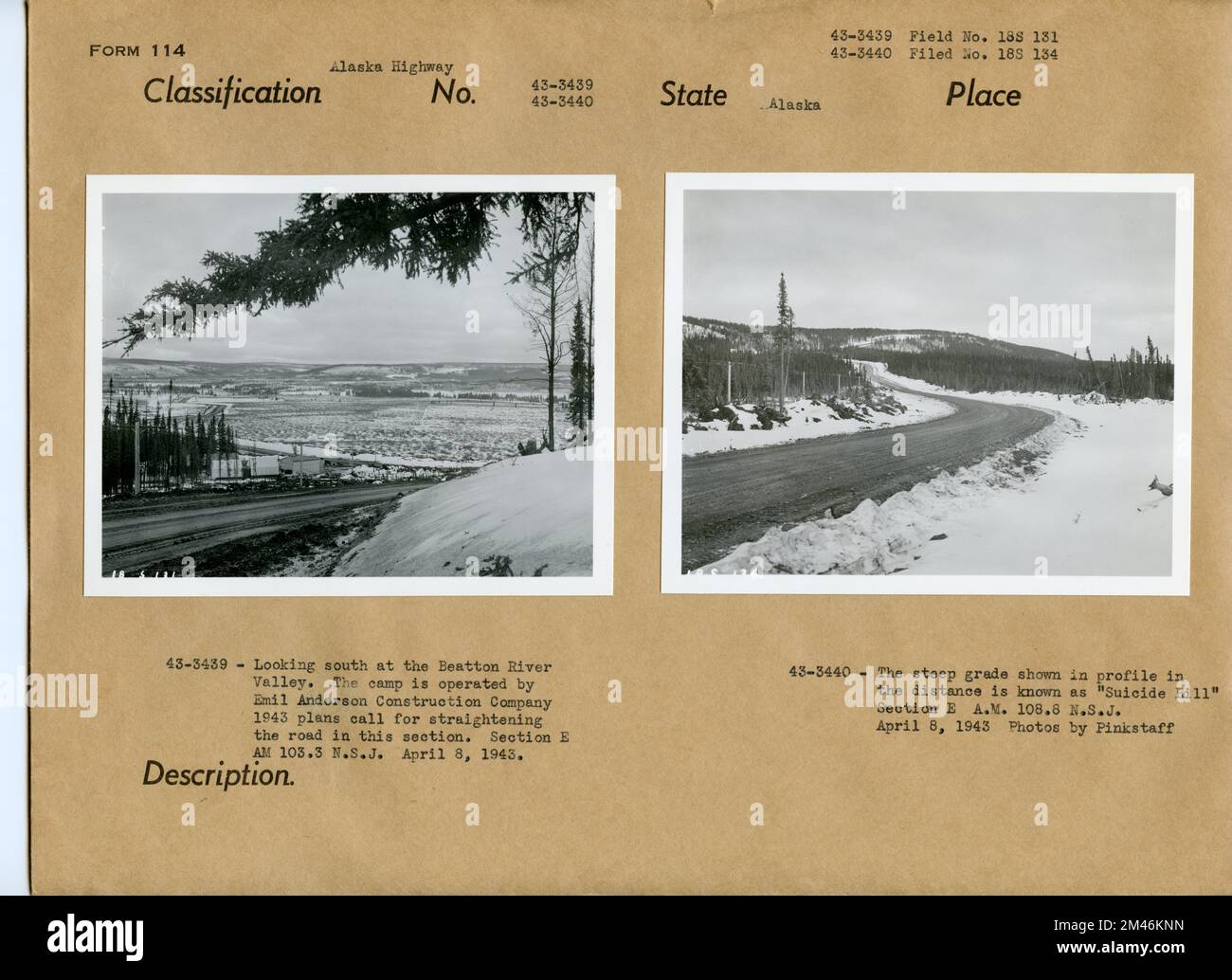 Views of Beatton River Valley and Suicide Hill. Original caption: 43 ...